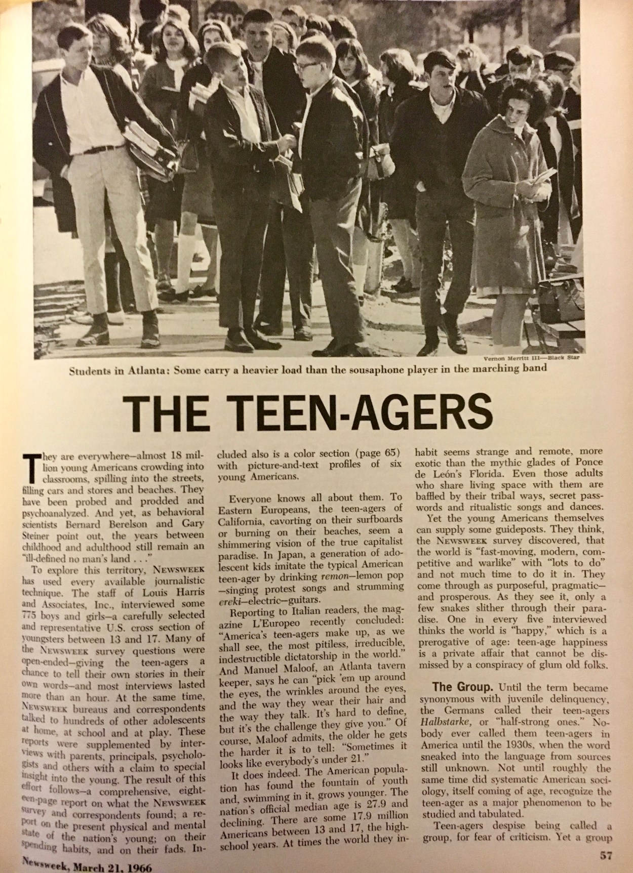 Today’s Top 5: March 21, 1966 (via Newsweek) – The Old Grey Cat